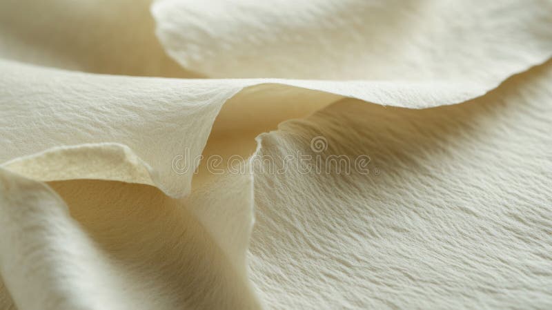 Soft Cream Colored Fabric Draped Gently Stock Illustration ...