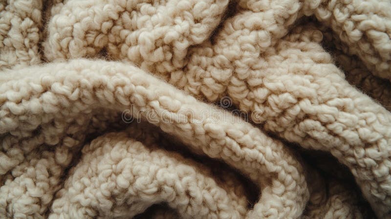 Soft Cream-Colored Fluffy Fabric Texture Stock Illustration ...