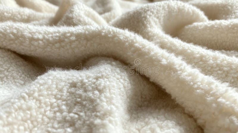 Soft Cream Colored Fluffy Textile Fabric Texture Stock Illustration ...