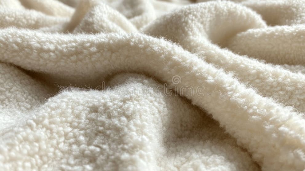 Soft Cream Colored Fluffy Textile Fabric Texture Stock Illustration ...