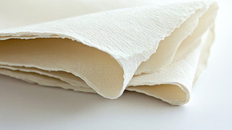 Soft Cream Colored Handmade Paper Sheets Stock Illustration ...