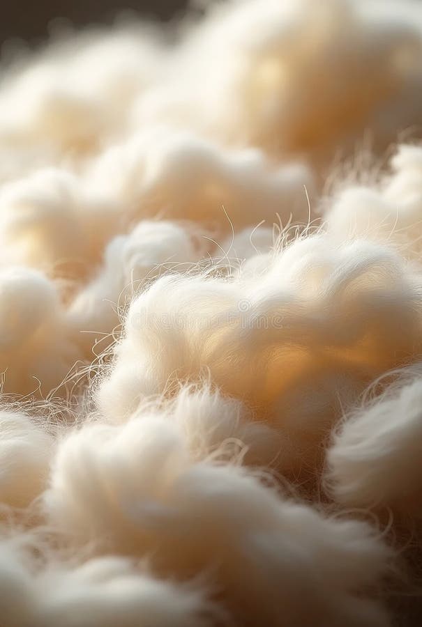 Soft Fluffy Cream Colored Wool Fiber Texture Stock Photos - Free ...