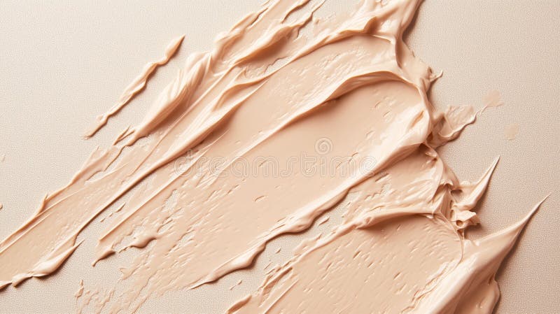 Application of Creamy Foundation on a Smooth Surface for a Flawless ...