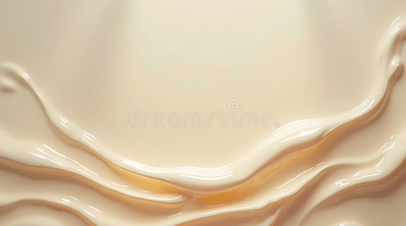 A Soft and Creamy Liquid Flows Gracefully Across a Smooth Surface ...