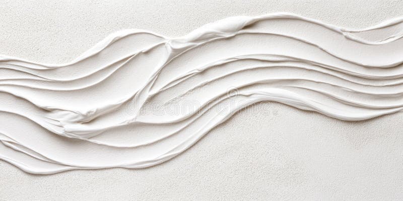 A Soft, Creamy White Texture Flows in Elegant Waves Across the Surface ...