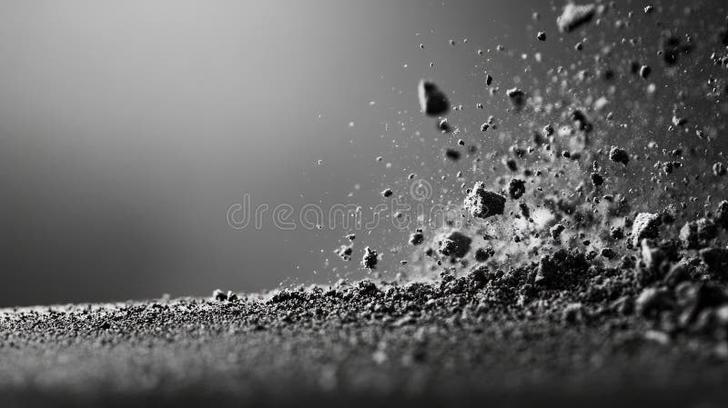 Soft Crumbs Rolling Off Sharp Edge, Shallow Focus and Detail . Stock ...