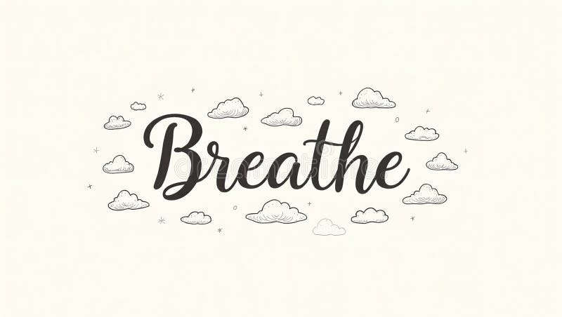 Soft Cursive Breathe Stock Illustrations – 15 Soft Cursive Breathe ...