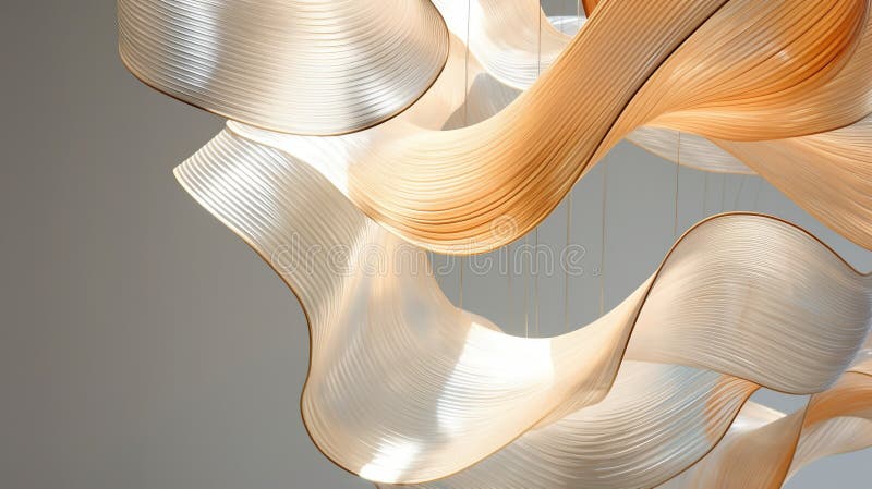 Soft Curved Surface Formed by Arrangement of Glass Filaments Stock ...