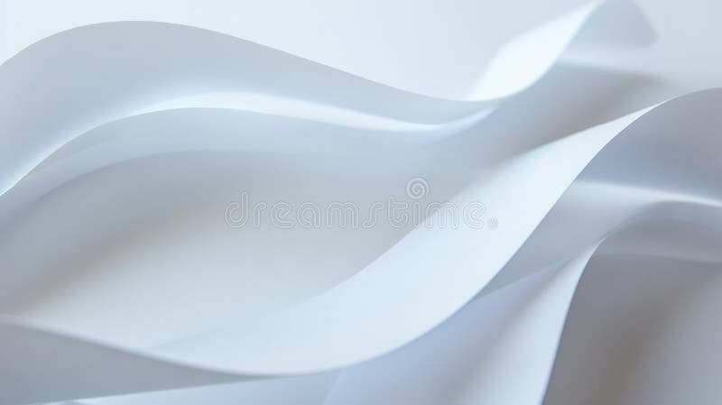 Soft Curves of White Paper Ripple with Serene Elegance Stock ...