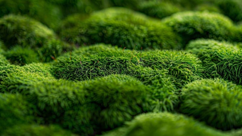 The Soft Cushiony Texture of Moss with Its Plush Layers and Tered ...
