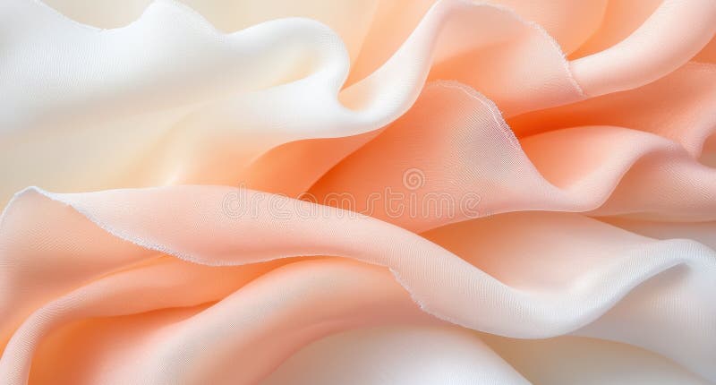 Soft and Delicate Fabric Texture in Peach and White Colors Stock ...
