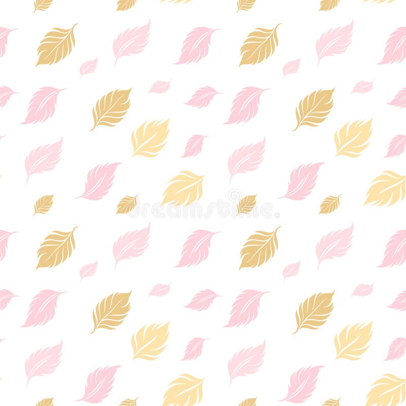A Soft and Delicate Pattern of Pastel Leaves on a White Background that ...
