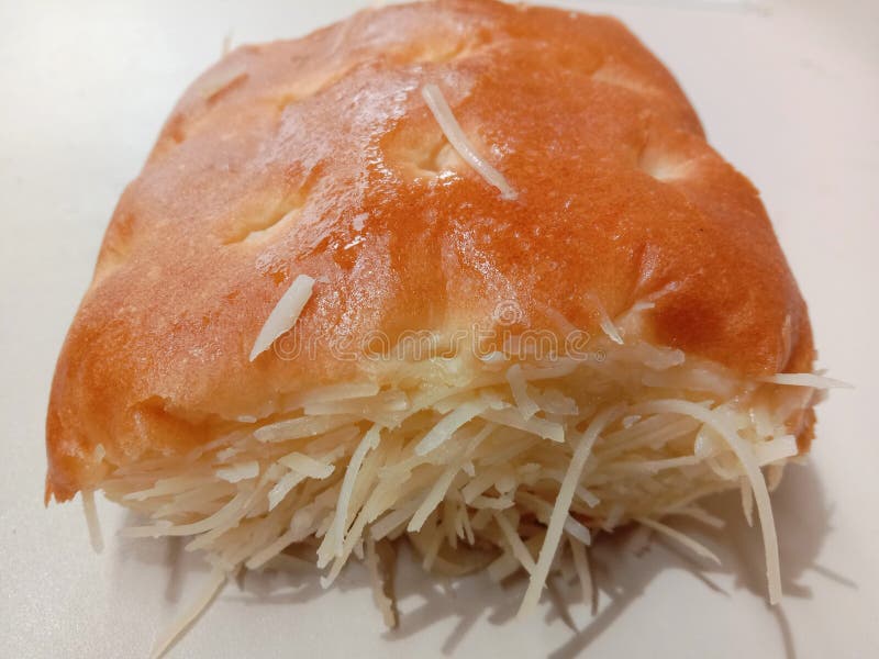 Soft Delicious Bread Slices Cheese Front Back Very Appetizing Stock ...