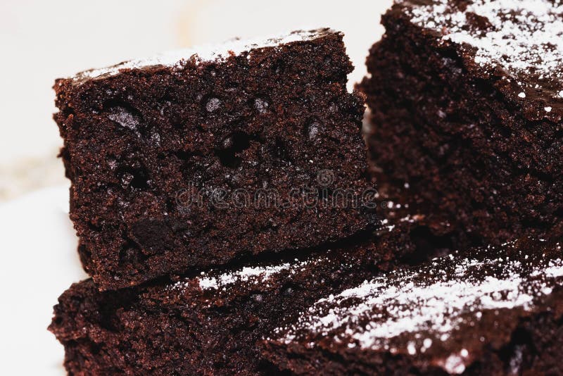Soft and Delicious Homemade Brownie Stock Image - Image of cookie ...