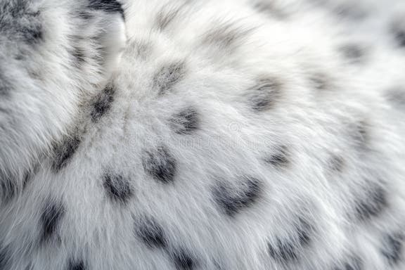Soft, Dense Fur of Snow Leopard, Showcasing Its Unique Spotted Pattern ...