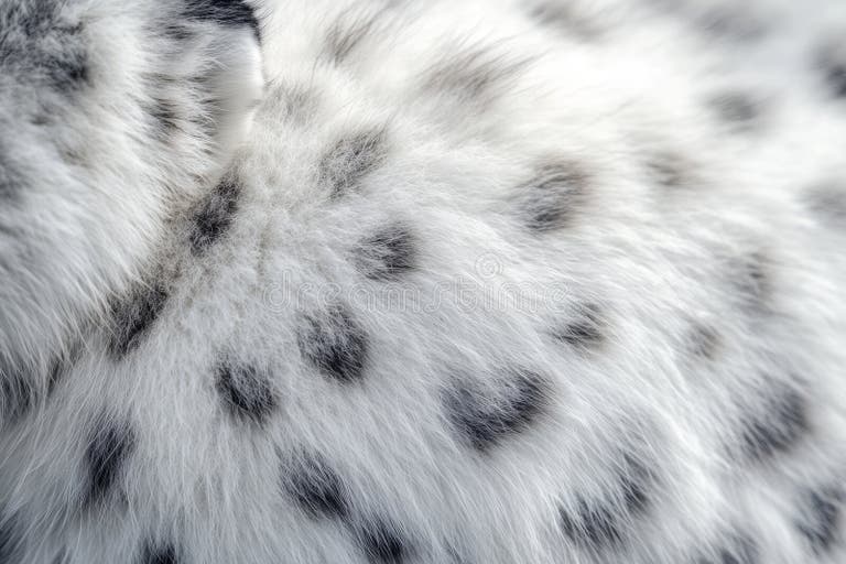 Soft, Dense Fur of Snow Leopard, Showcasing Its Unique Spotted Pattern ...