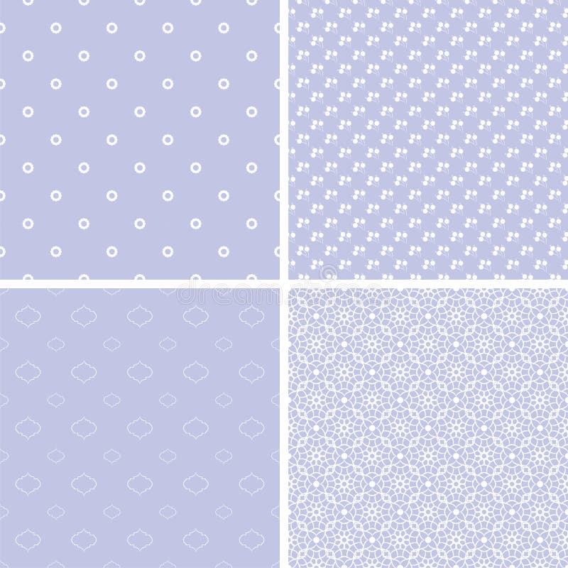 Soft Different Vector Seamless Patterns. Stock Illustration ...