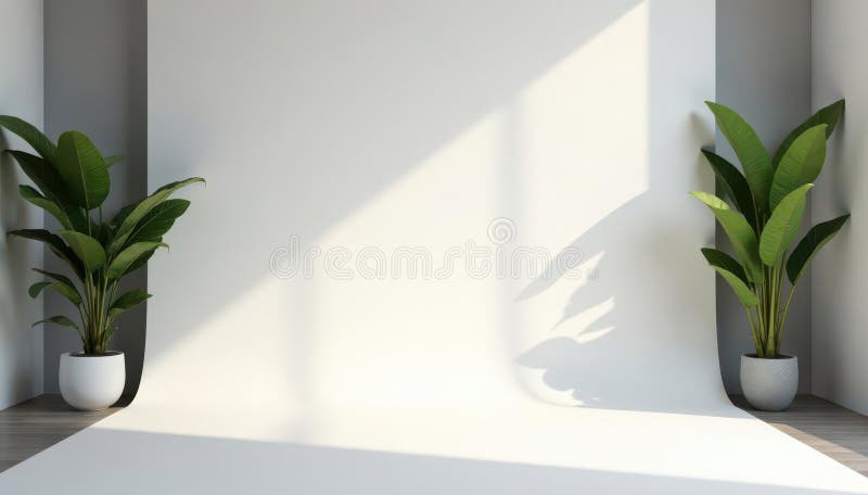 Soft, Diffused Light Illuminates Pristine White Backdrop, Cleanliness ...