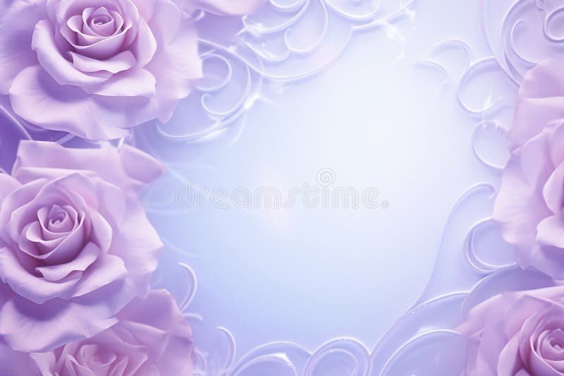 Soft Diffused Rose Pattern Frame for Website Greetings Card Invitation ...