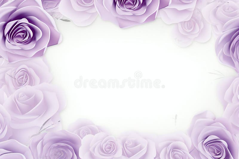 Soft Diffused Rose Pattern Frame for Website Greetings Card Invitation ...