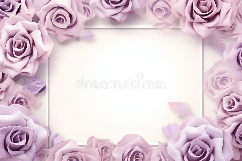 Soft Diffused Rose Pattern Frame for Website Greetings Card Invitation ...