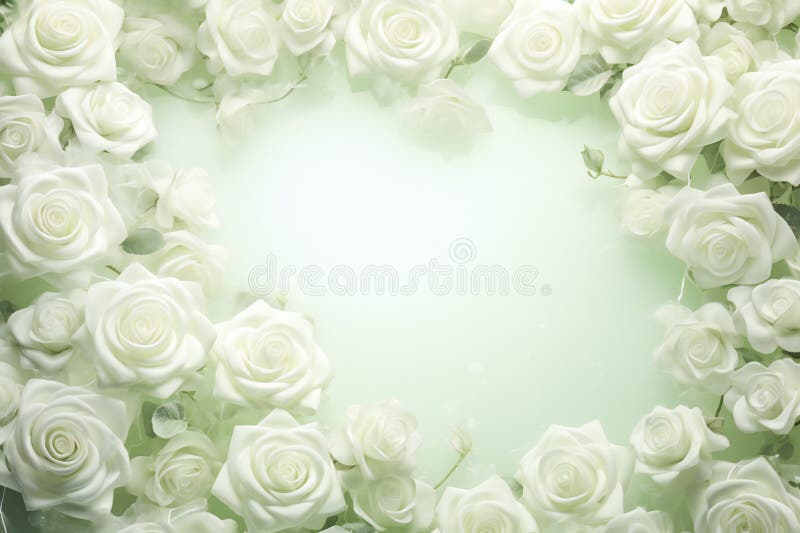 Soft Diffused Rose Pattern Frame for Website Greetings Card Invitation ...