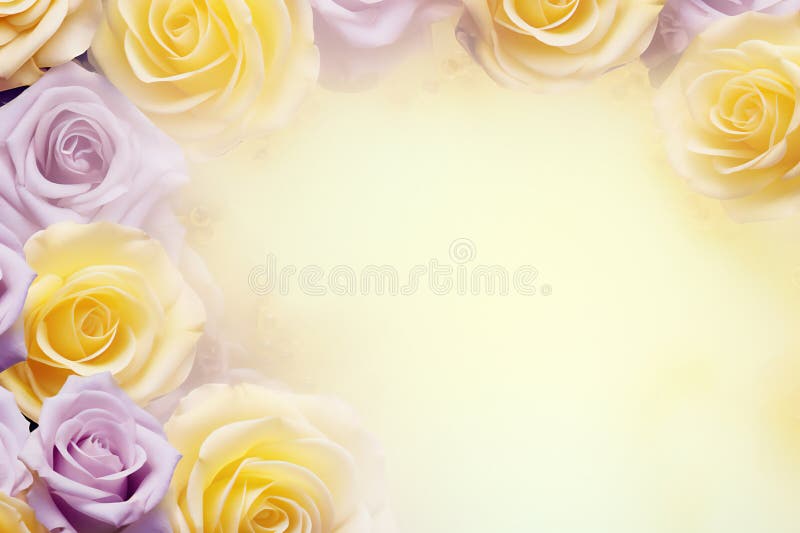 Soft Diffused Rose Pattern Frame for Website Greetings Card Invitation ...