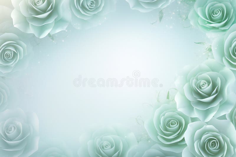 Soft Diffused Rose Pattern Frame for Website Greetings Card Invitation ...