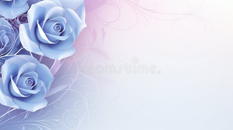 Soft Diffused Rose Pattern Frame for Website Greetings Card Invitation ...