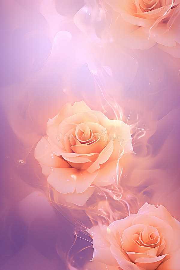 Soft Diffused Rose Pattern Frame for Website Greetings Card Invitation ...