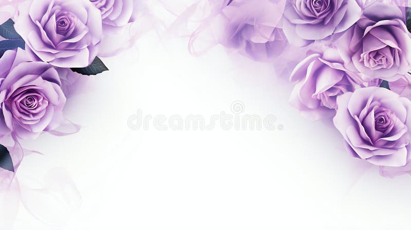 Soft Diffused Rose Pattern Frame for Website Greetings Card Invitation ...