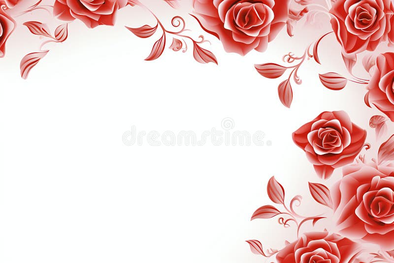Soft Diffused Rose Pattern Frame for Website Greetings Card Invitation ...