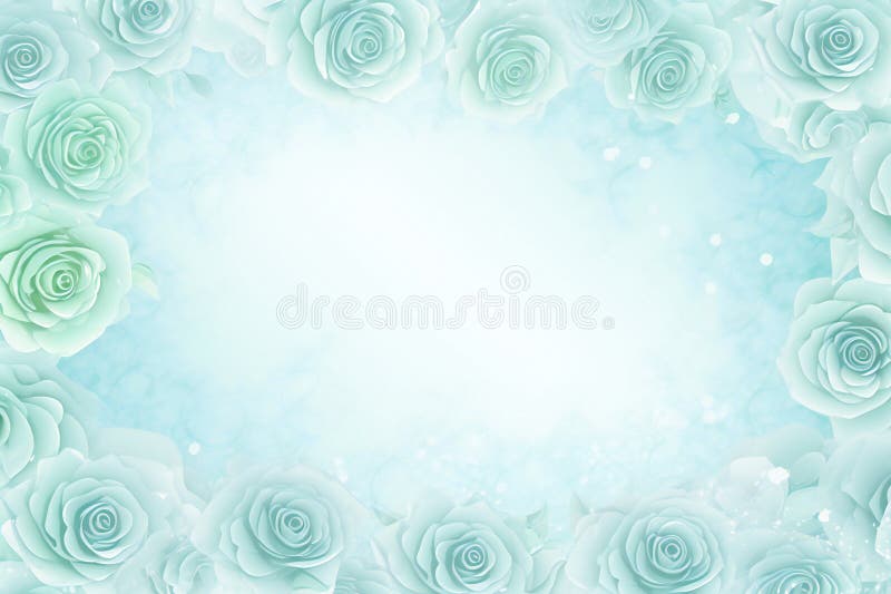 Soft Diffused Rose Pattern Frame for Website Greetings Card Invitation ...