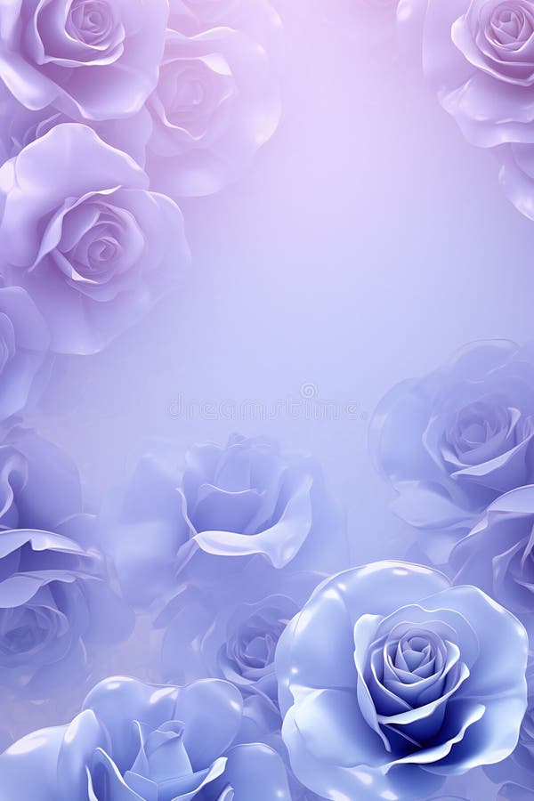 Soft Diffused Rose Pattern Frame for Website Greetings Card Invitation ...