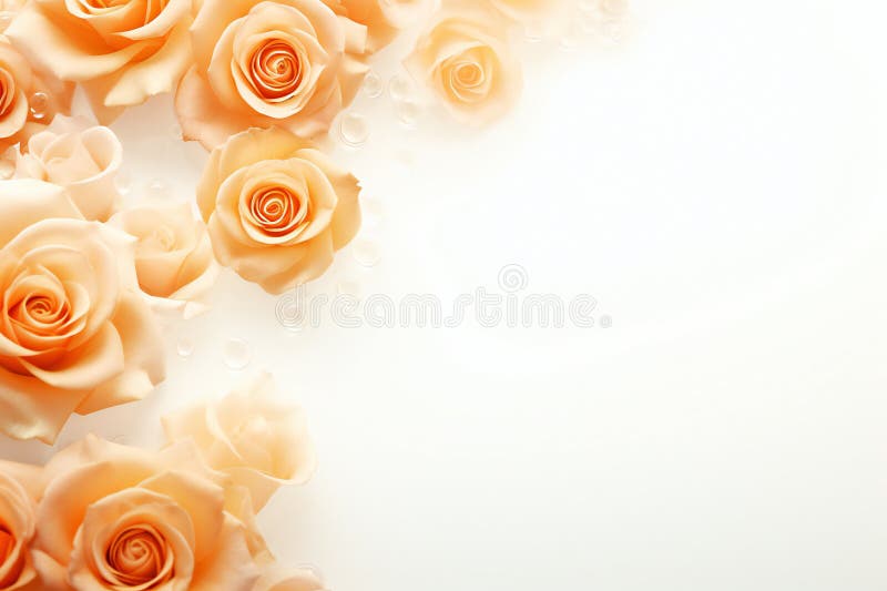 Soft Diffused Rose Pattern Frame for Website Greetings Card Invitation ...