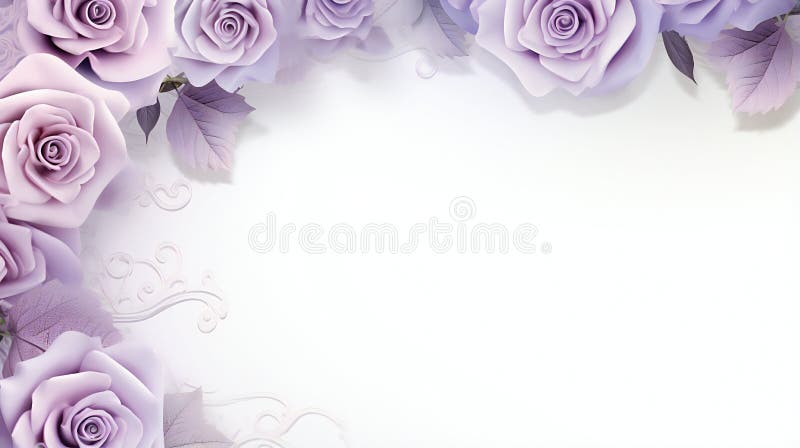 Soft Diffused Rose Pattern Frame for Website Greetings Card Invitation ...