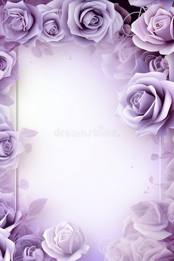 Soft Diffused Rose Pattern Frame for Website Greetings Card Invitation ...