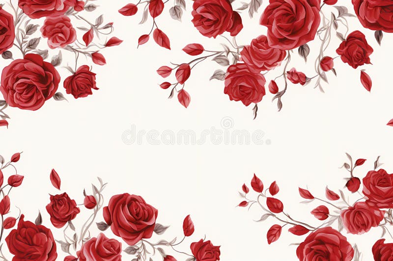 Soft Diffused Rose Pattern Frame for Website Greetings Card Invitation ...