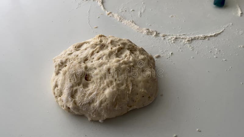 Soft Dough Rising on Rustic Surface Stock Video - Video of culinary ...
