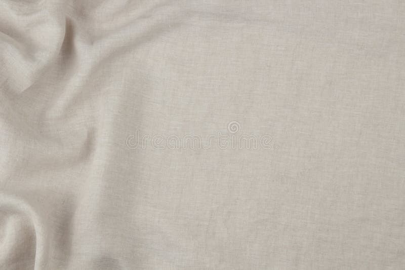 Soft Draped Beige Linen Background. Natural Eco Friendly Fabric Texture ...