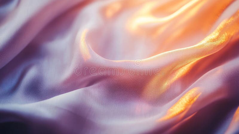 Soft, Draped Fabric Illuminated by Golden Light Stock Illustration ...
