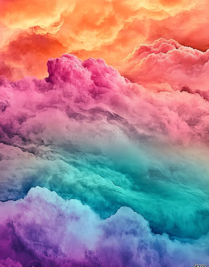 A Soft and Dreamy Texture is Created by a Colorful Pastel Watercolor ...