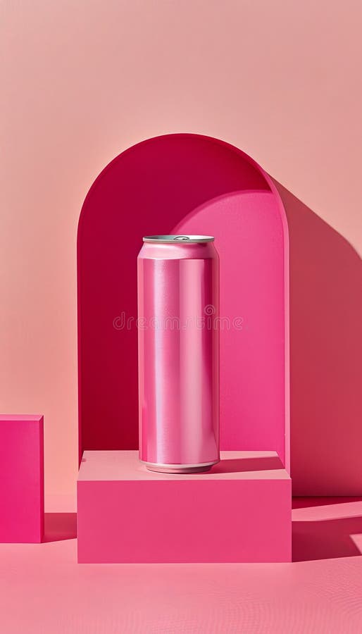 Soft Drink Aluminum Can Mockup on Abstract Background, Soda Beverage ...