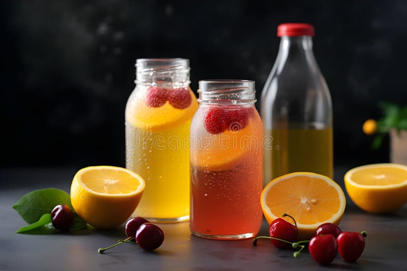 Soft Drink Based on Soda, Different Colors. with Generative AI ...