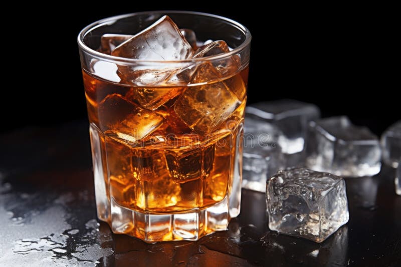 Soft Drink Can with Ice Cubes Around it Stock Photo - Image of cold ...