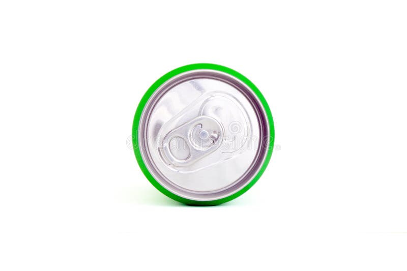 Soft Drink Can Top View Isolated on White Background Stock Photo ...