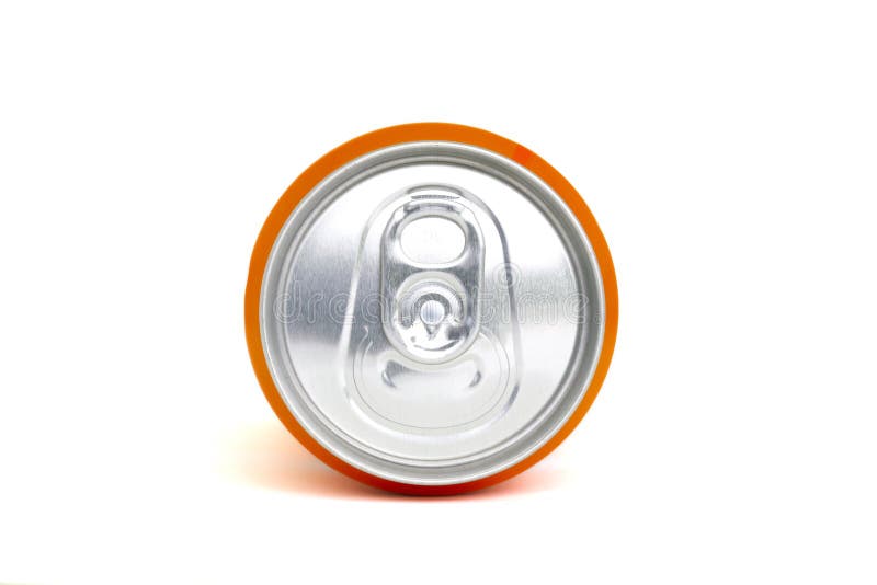 Soft Drink Can Top View Isolated. Stock Image - Image of energy ...