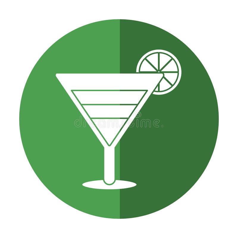 Soft Drink Cocktail Lemon and Shadow Stock Vector - Illustration of ...