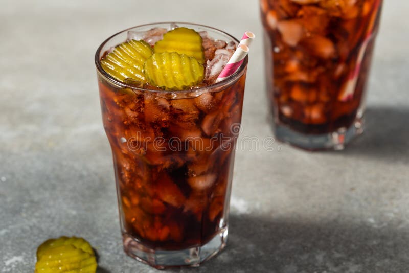 Soft Drink Cola with Pickles Stock Image - Image of cold, pickles ...