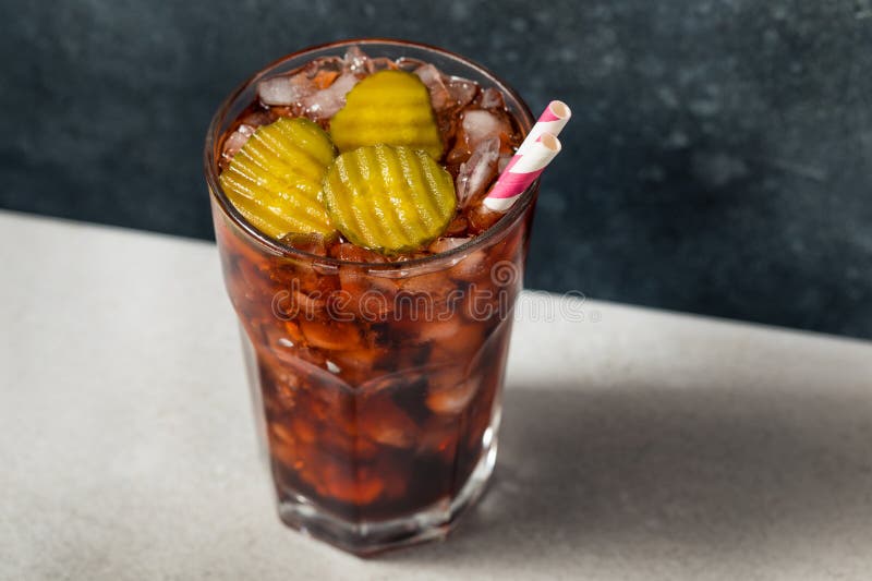 Soft Drink Cola with Pickles Stock Image - Image of beverage, cube ...